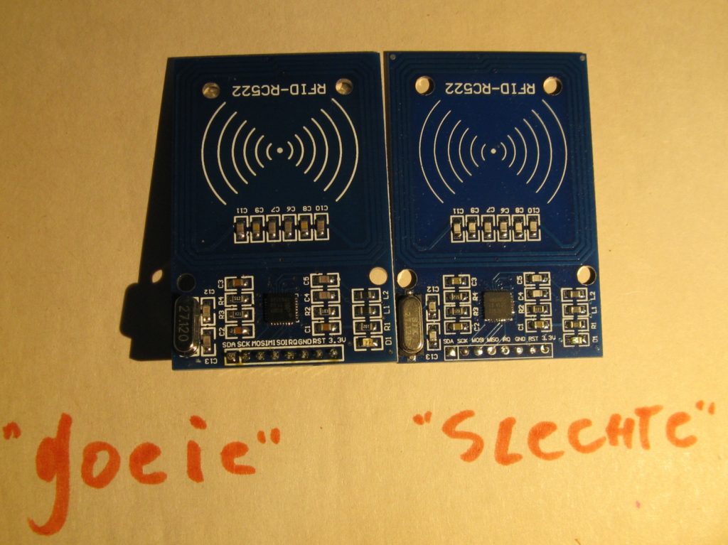 Fixed: RC522 RFID reader not reading (some) cards (Part 1) – Eluke.nl